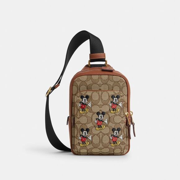 Coach | Accessories | Disney X Coach Track Pack 4 In Signature Jacquard ...